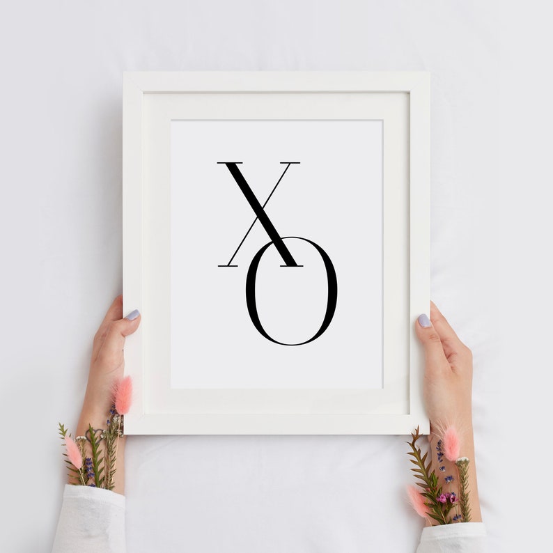 XO Printable Wall Art Modern Bedroom Poster Fashion Wall - Etsy