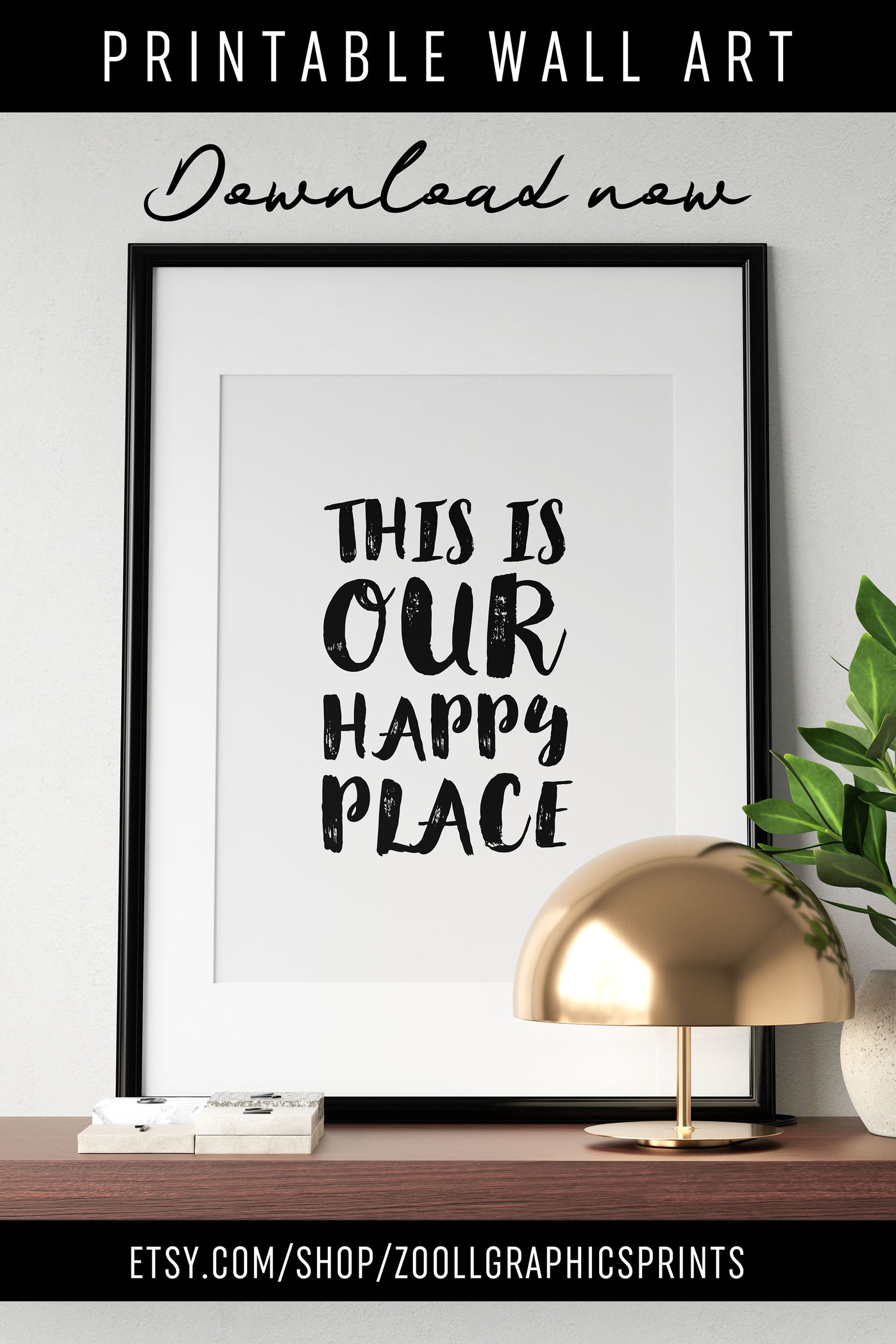This Is Our Happy Place Printable Wall Art Living Room | Etsy