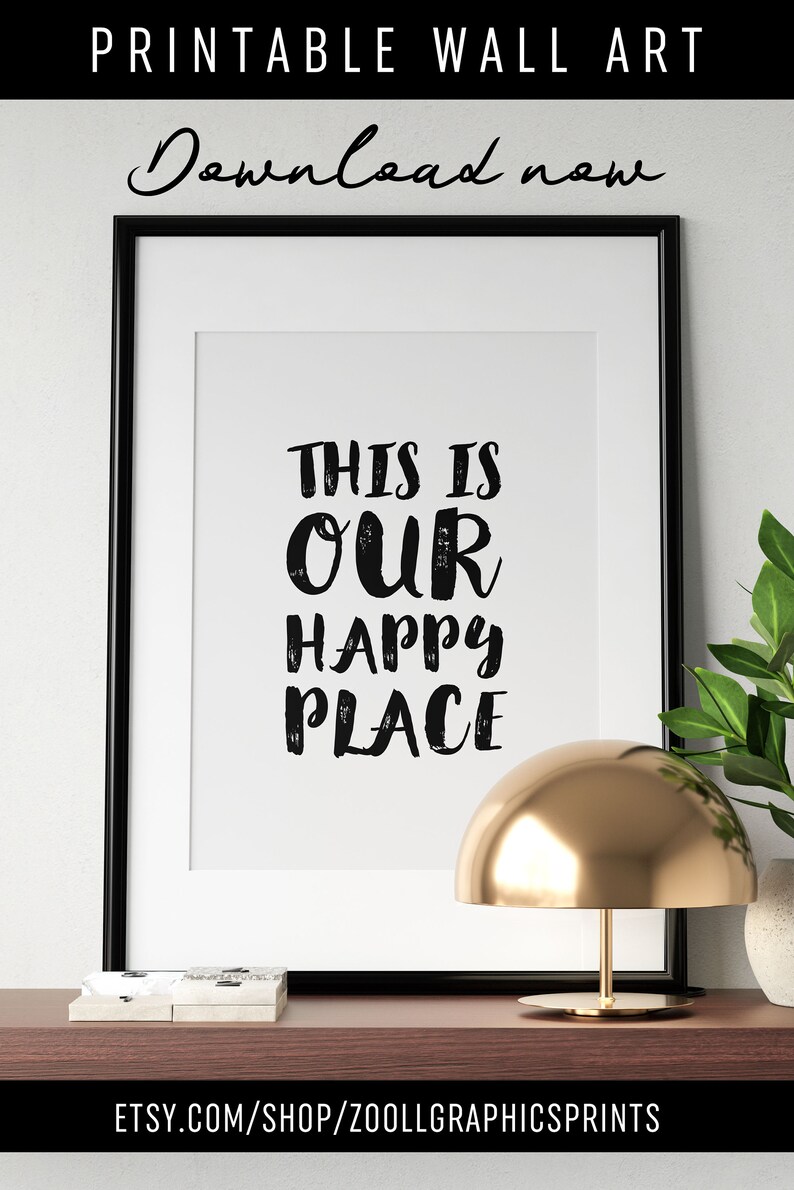 This is Our Happy Place Printable Wall Art Living Room - Etsy
