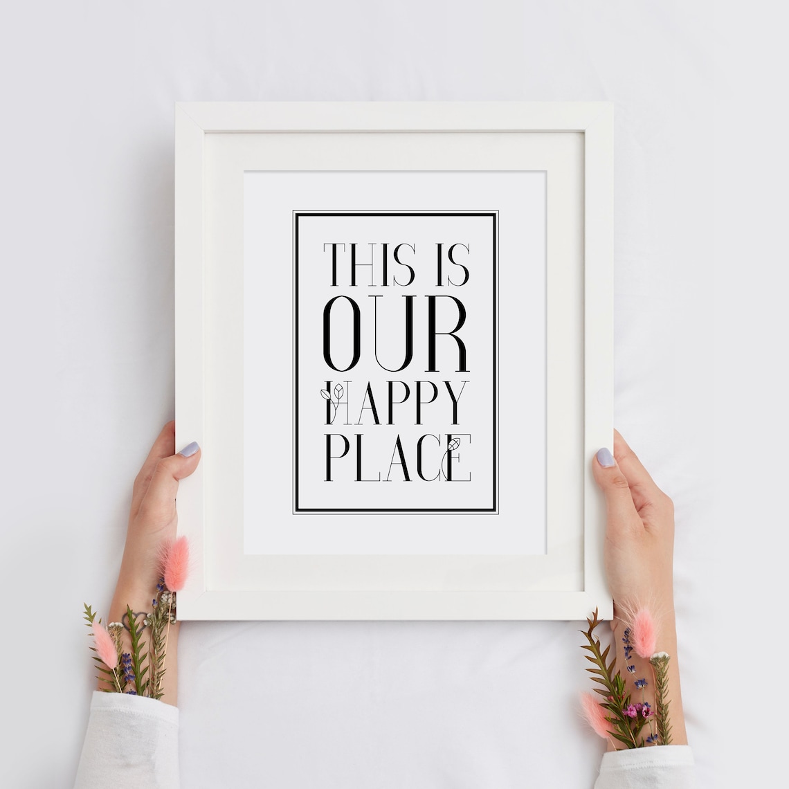 Our Happy Place Print Living Room Poster Entry Room Wall - Etsy