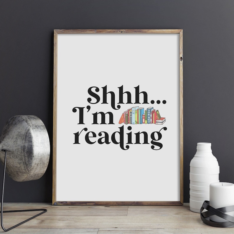 Shhh I'm Reading Print Reading Nook Poster Book Lover - Etsy