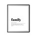 Family Definition Print, Dictionary Poster, Love Quote Printable Wall ...