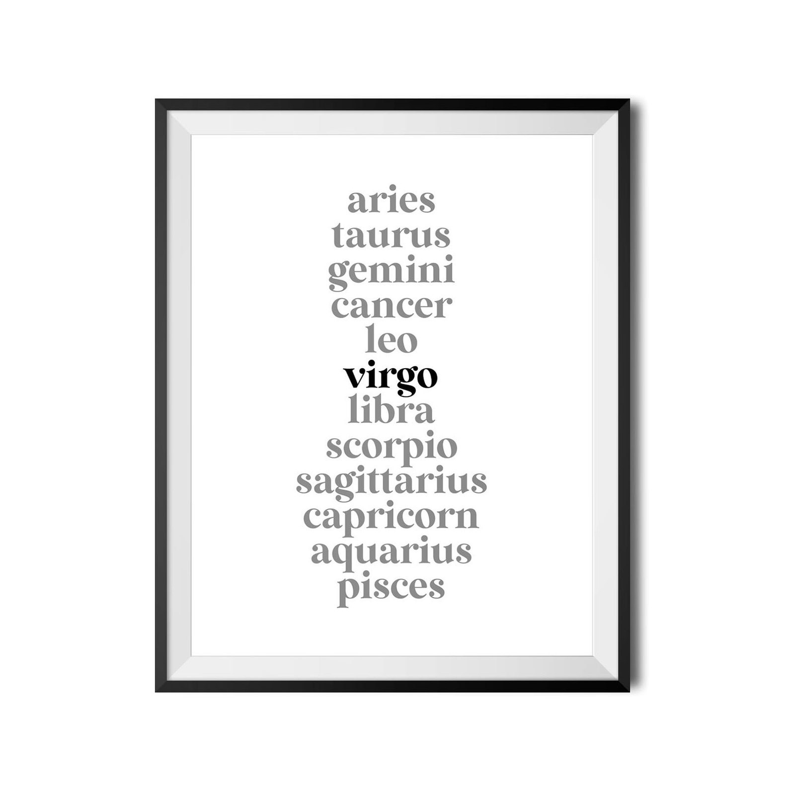 Virgo Print Virgo Zodiac Sign Poster Zodiac Signs Printable - Etsy