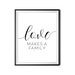 Love Makes A Family Print, Living Room Poster, Entry Room Wall Art ...