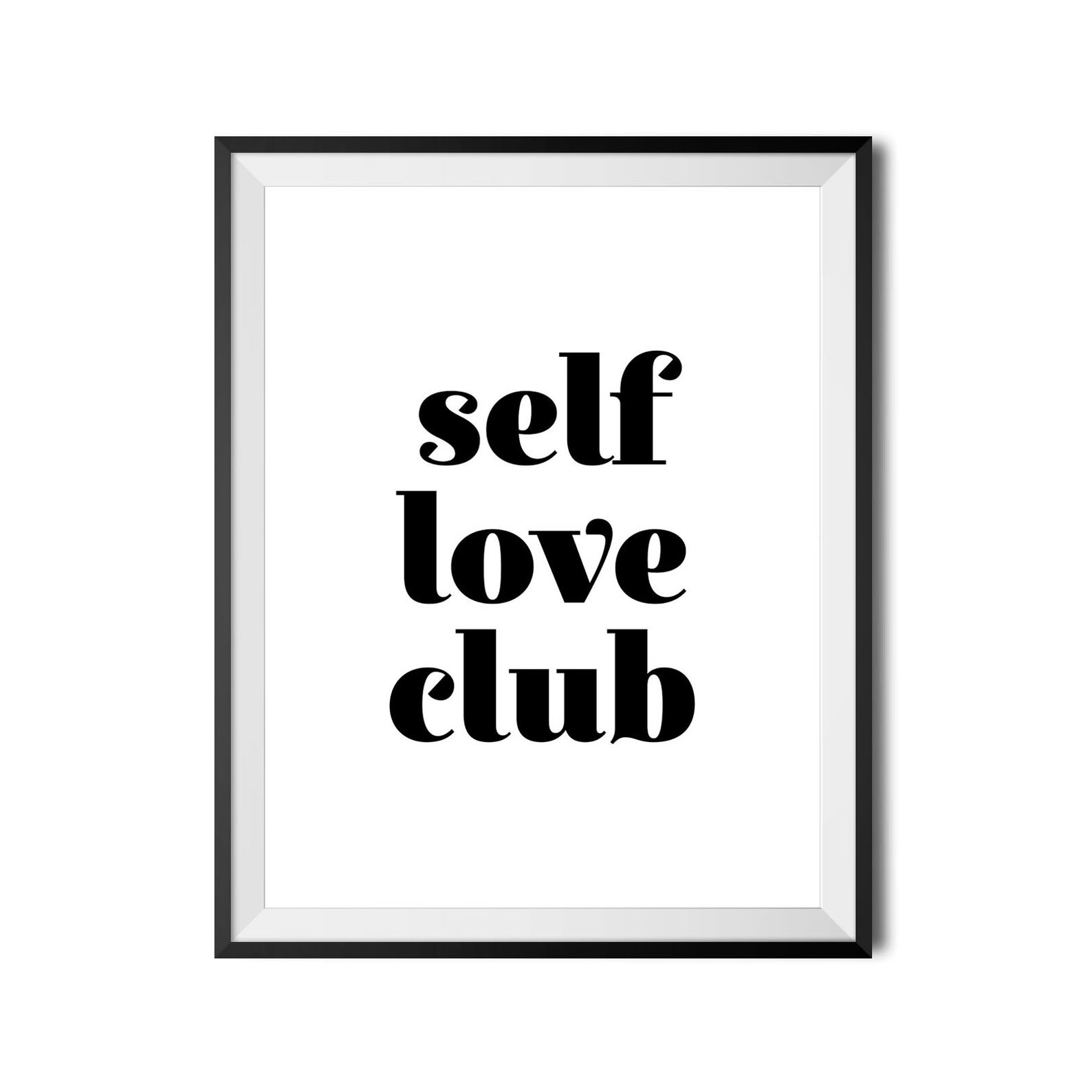 Self Love Club Print Self Love Poster Self Care Wall Art - Etsy
