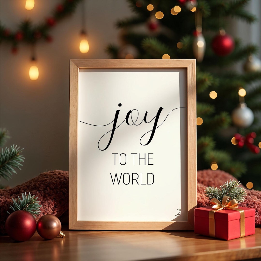 Joy to the World Printable Art, Merry Christmas Poster, Christmas Wall ...