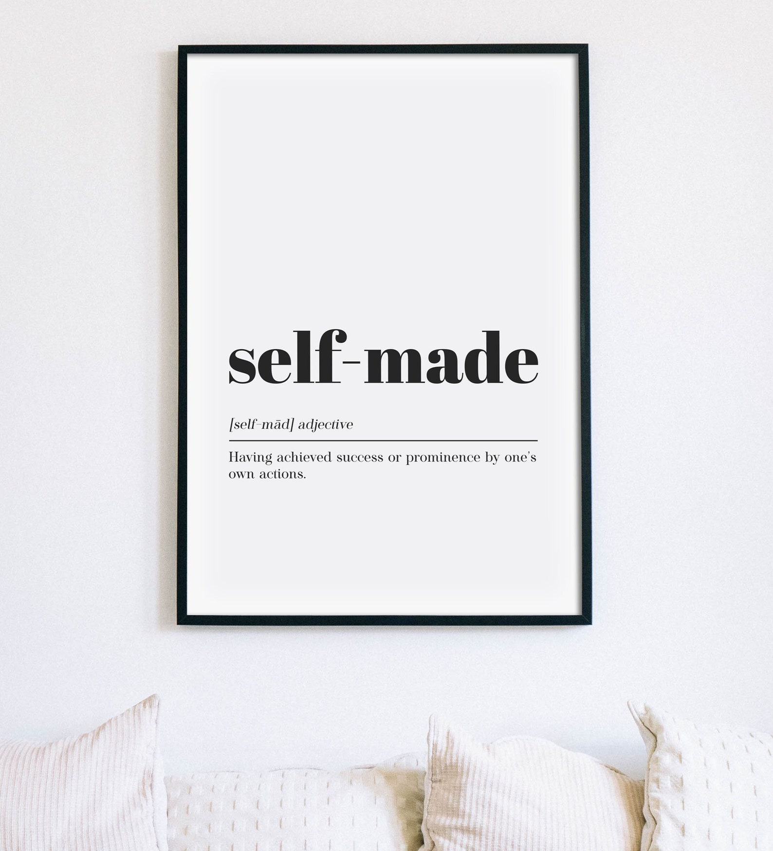 Self-made Definition Print, Home Office Decor, Small Business ...