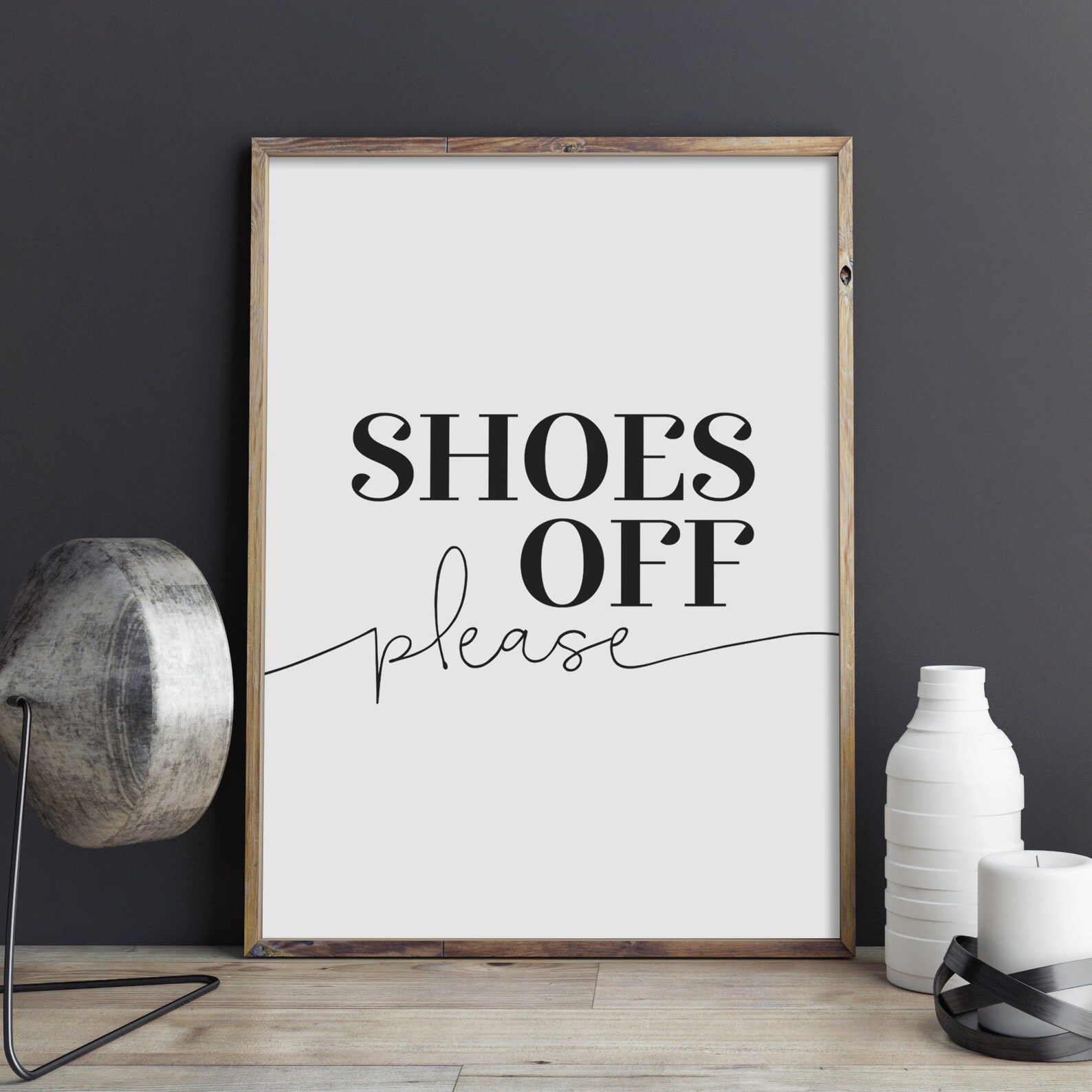 Shoes off Please Print Printable Poster Entry Room Wall Art | Etsy