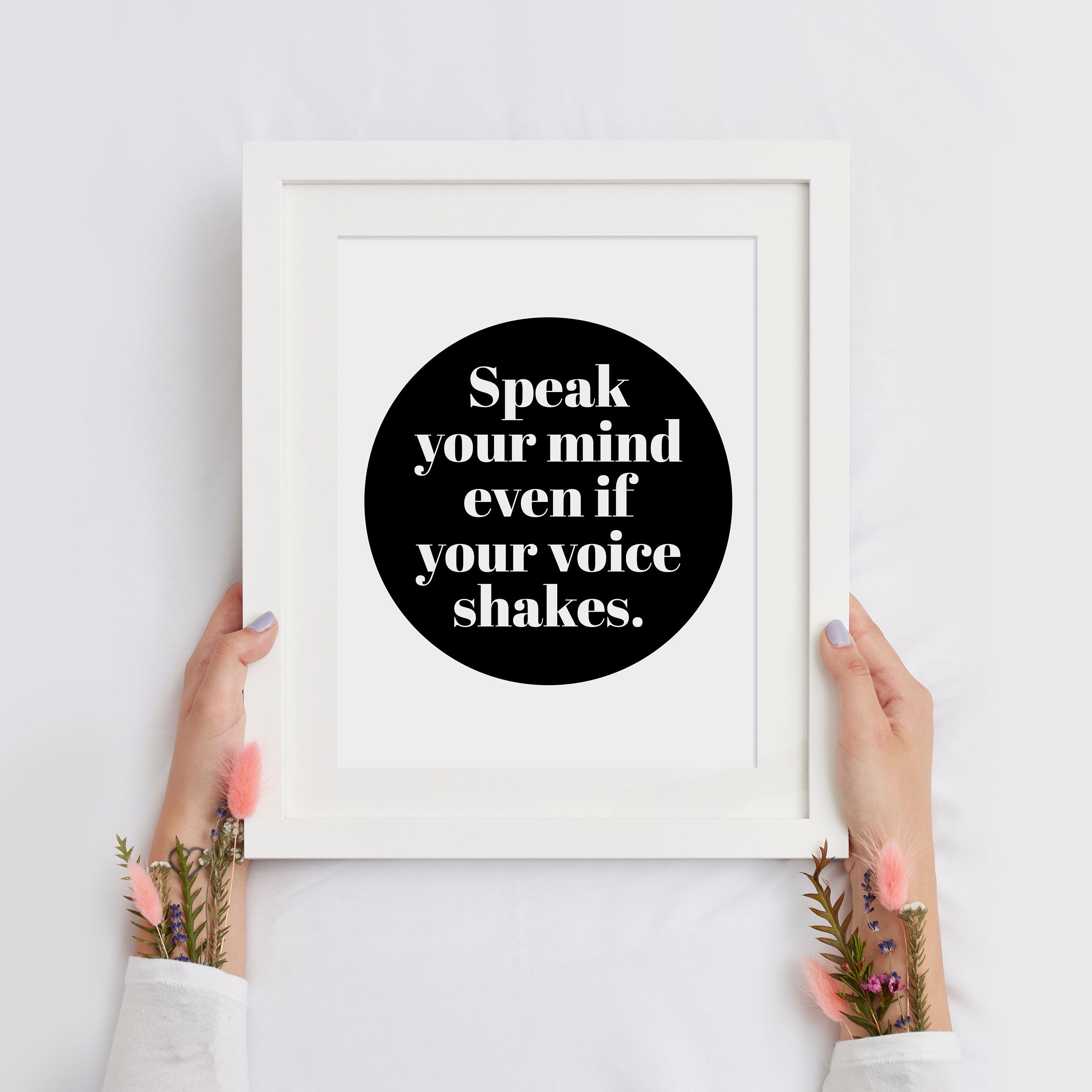 Speak Your Mind Even If Your Voice Shakes Print Anxiety - Etsy