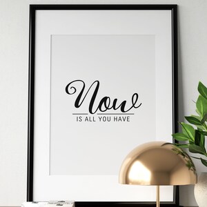 Now is All You Have Printable Wall Art, Bedroom Poster, Mindfulness ...