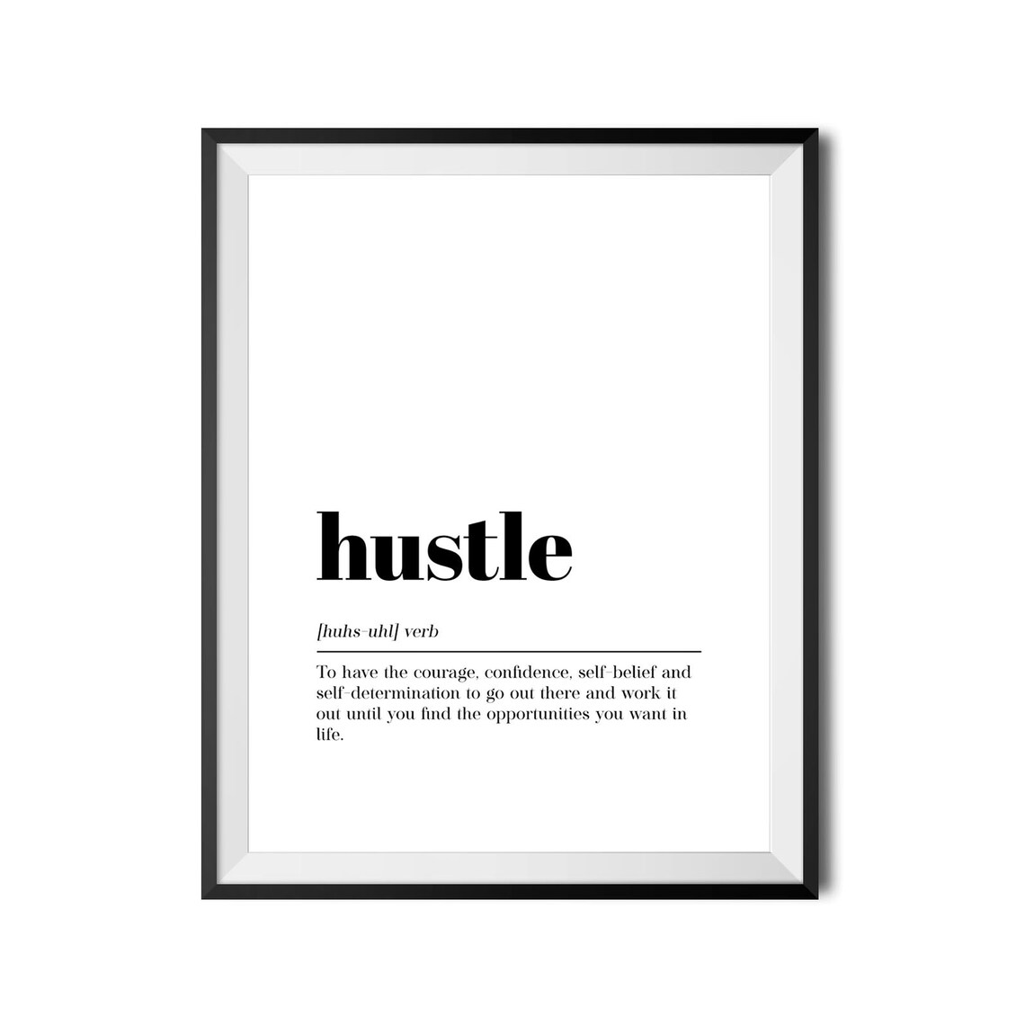Hustle Definition Print Motivational Quote Poster Office - Etsy