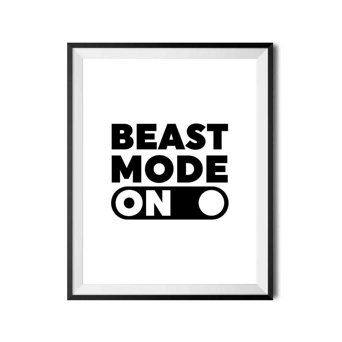 Beast Mode on Print Fitness Poster Exercise Quote Workout - Etsy