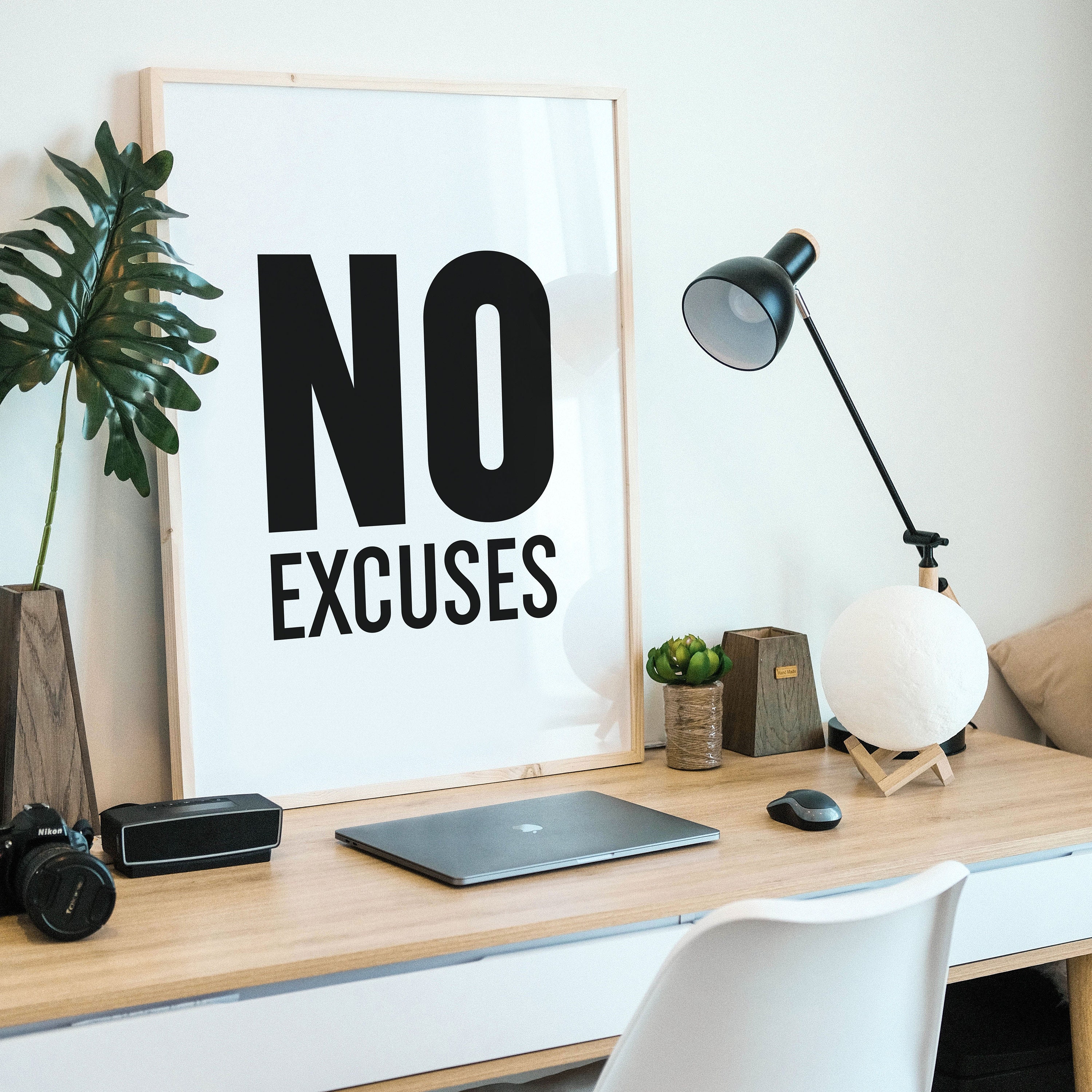 No Excuses Printable Wall Art Gym Poster Office Printable - Etsy