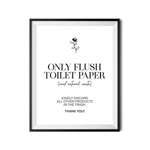 Only Flush Toilet Paper Print, Bathroom Poster, Printable Wall Art ...