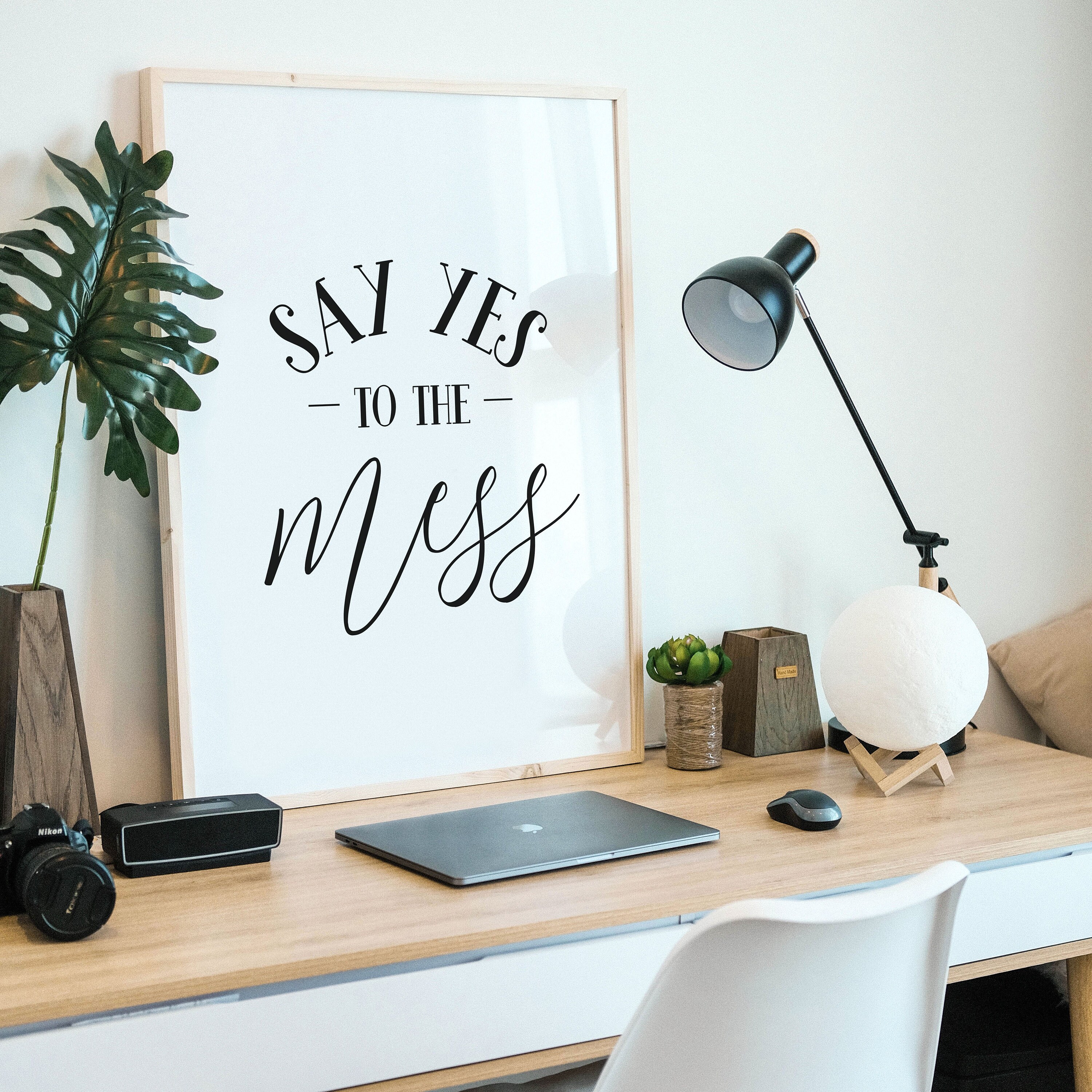 Say Yes to the Mess Print Living Room Poster Playroom Wall - Etsy