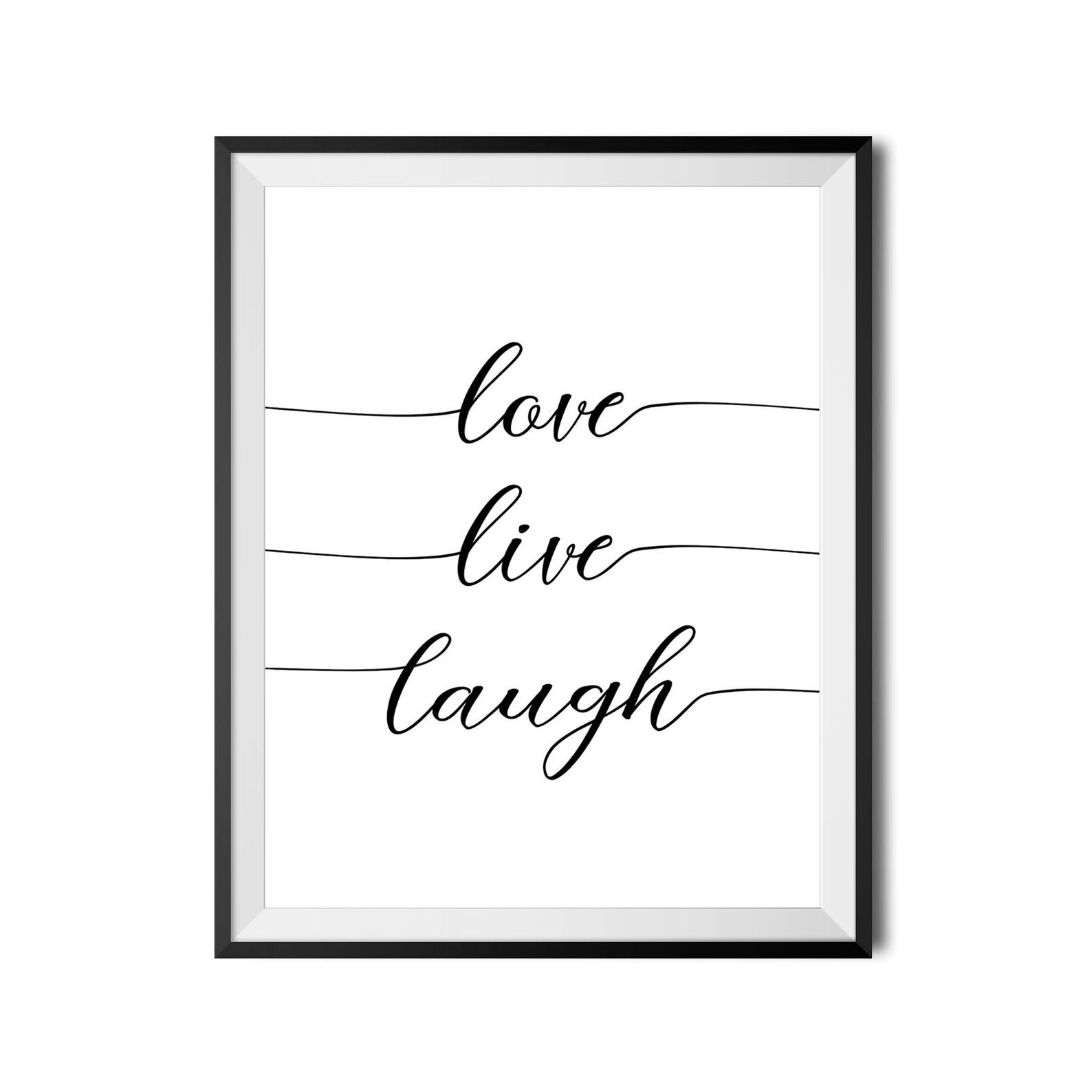 Love Live Laugh Printable Wall Art, Living Room Poster, Inspirational ...