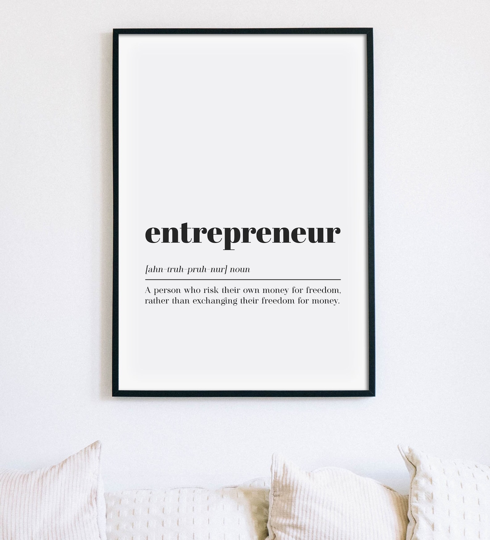 Entrepreneur Definition Print Home Office Decor Small - Etsy