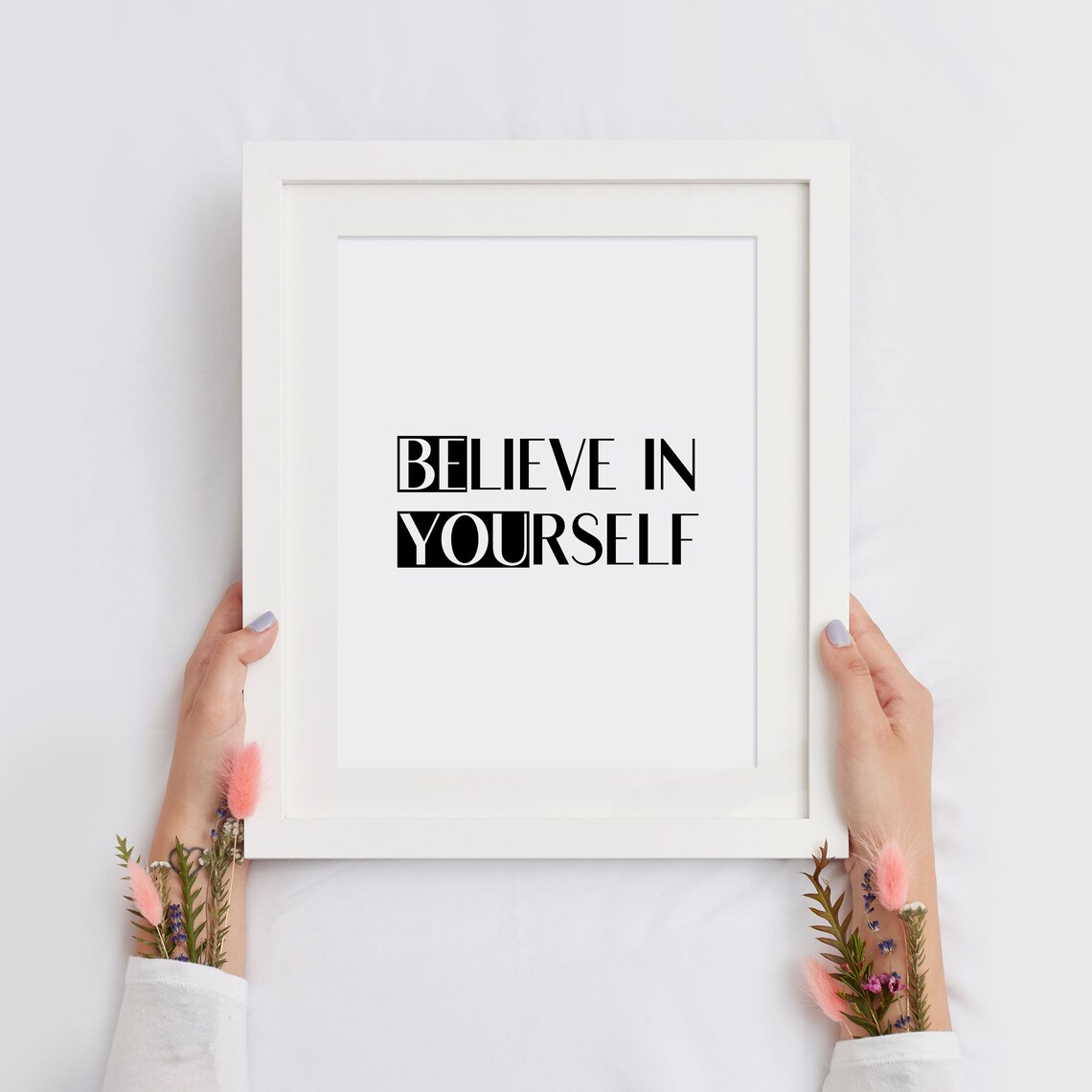 Believe in Yourself Print Be You Poster Bedroom Wall Art | Etsy