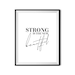 Strong is the New Beautiful Printable Wall Art, Motivational Poster ...