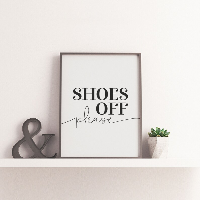 Shoes off Please Print Printable Poster Entry Room Wall Art - Etsy