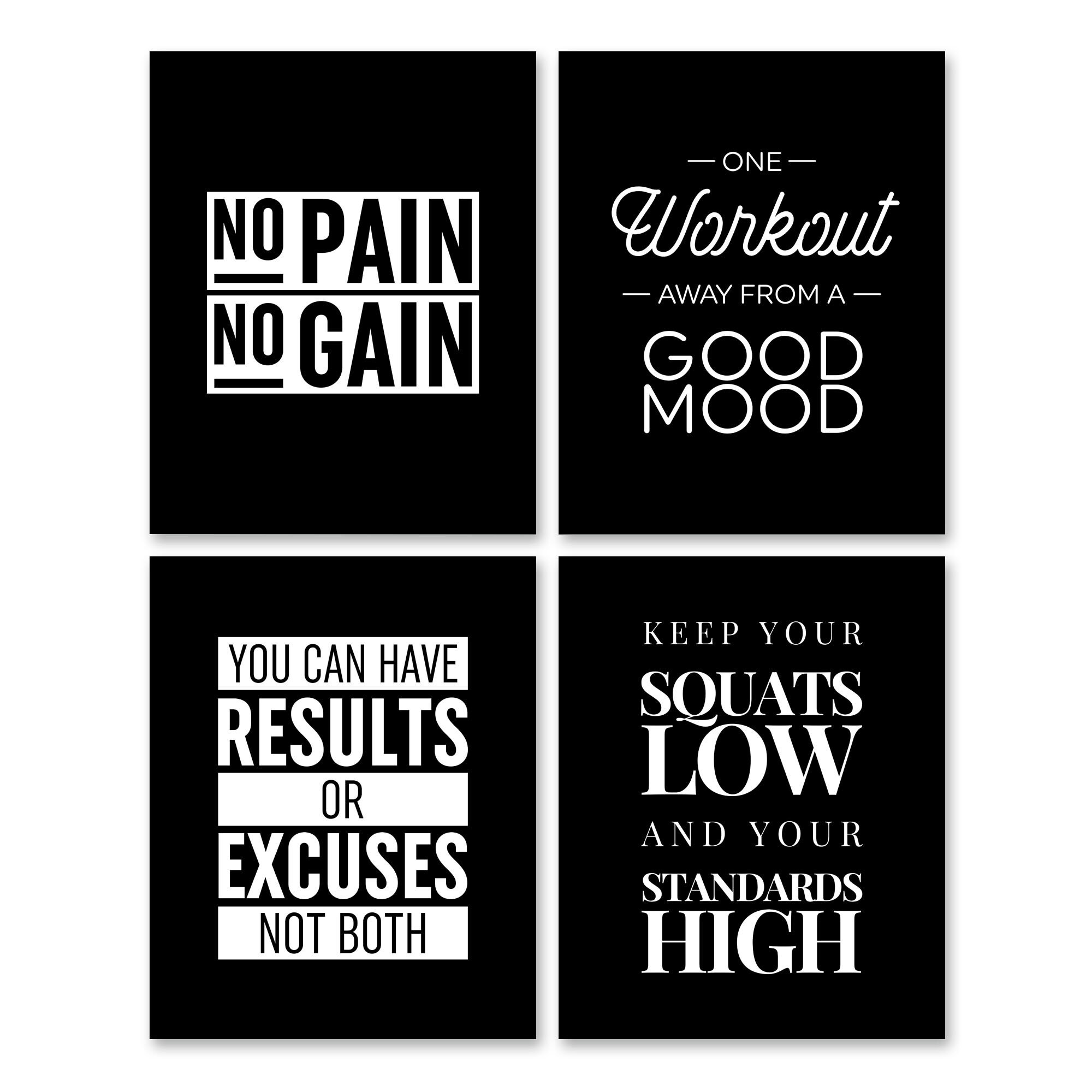 Digital Prints BUNDLE 16 Posters Fitness Quotes - Etsy