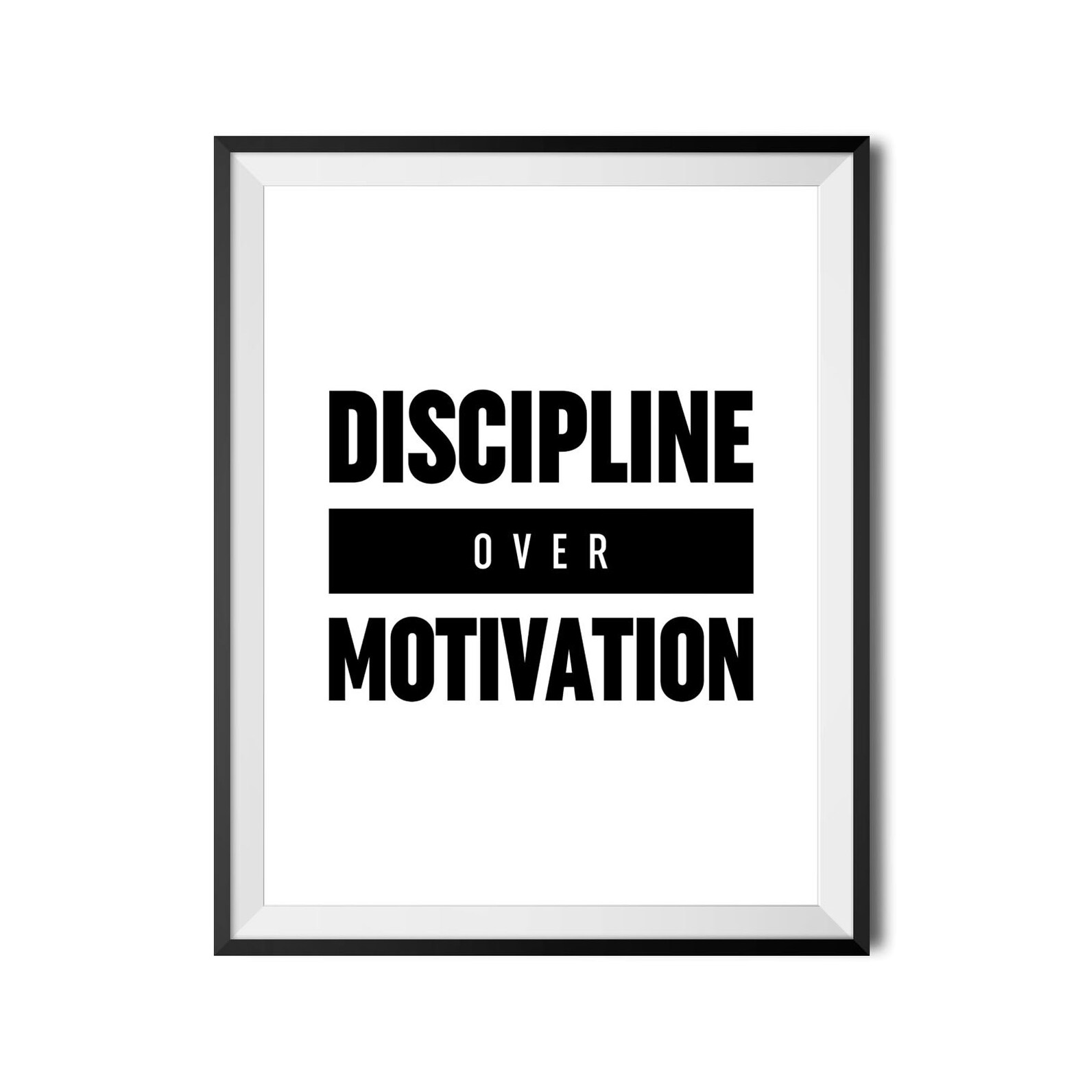Discipline Over Motivation Print, Gym Poster, Inspirational Printable ...