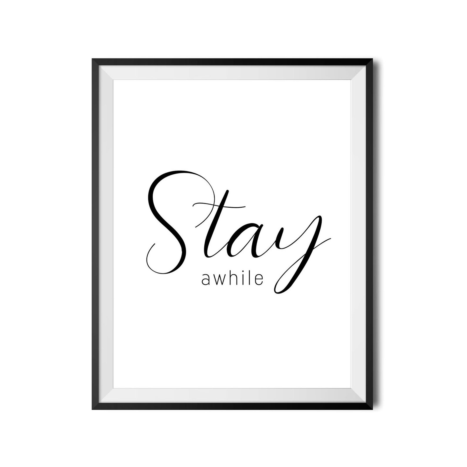 Stay Awhile Printable Wall Art, Entryway Decor, Guest Room Print ...