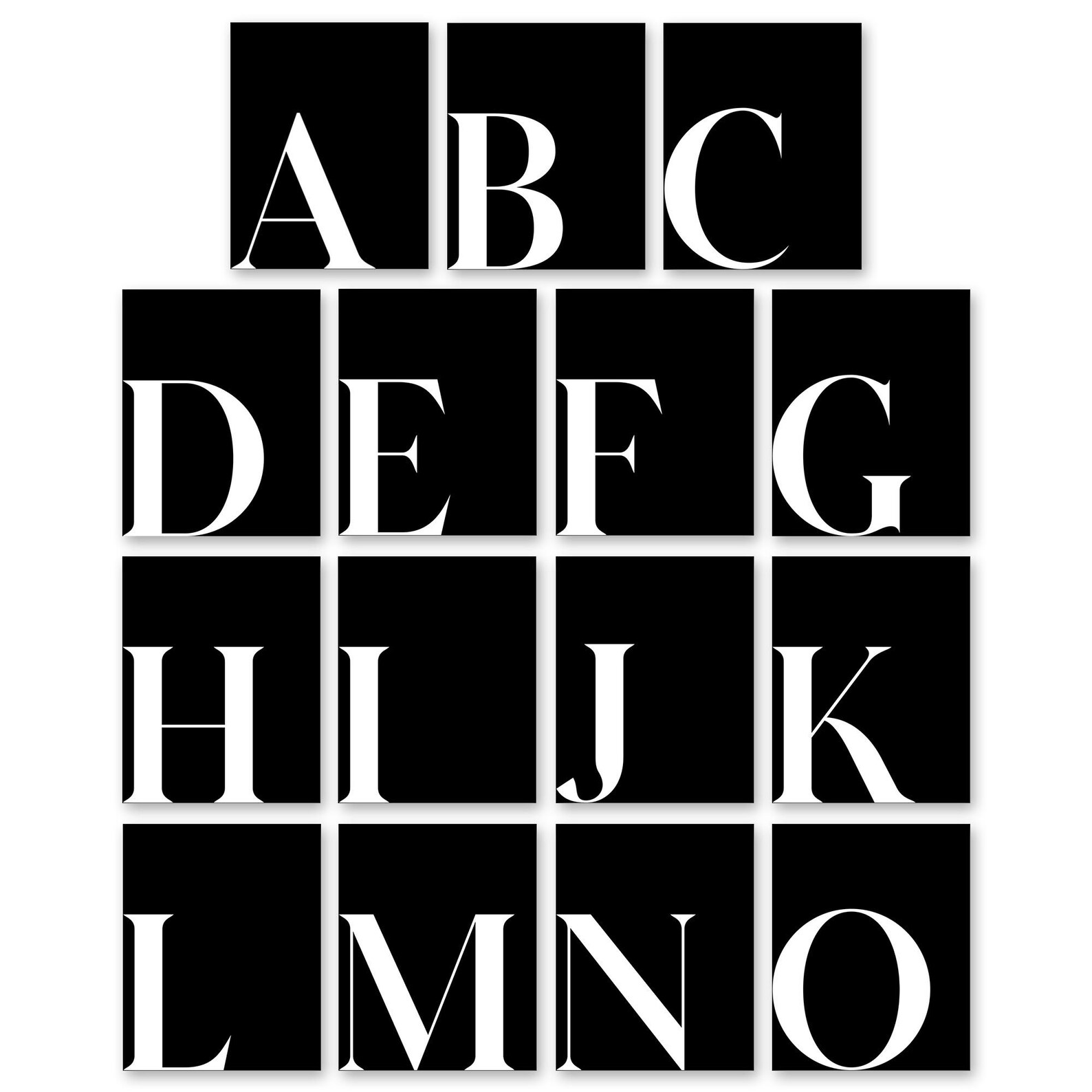 Printable Letter, Letter Sign, Black Background, Initial Printable Wall ...