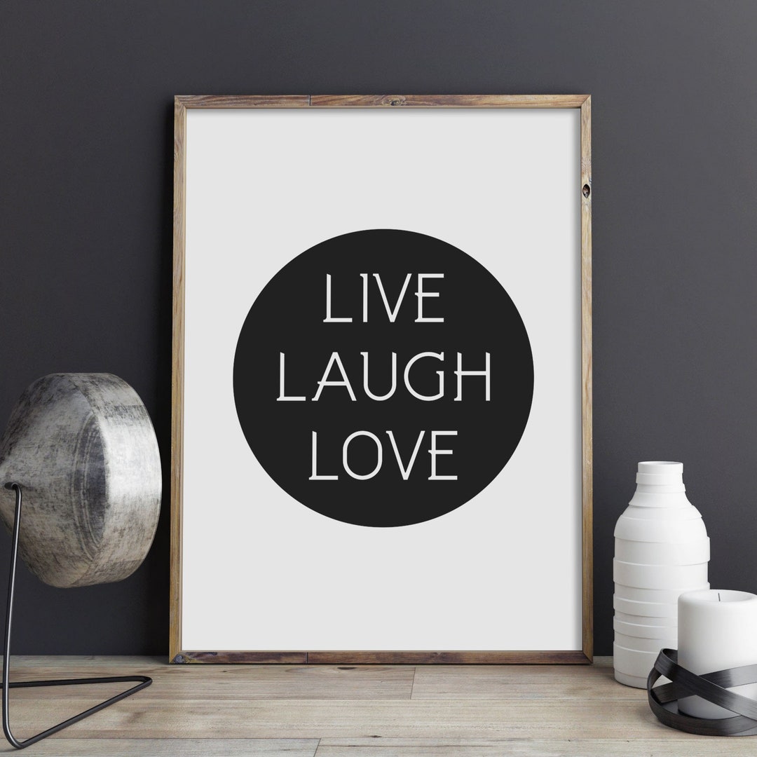 Live Laugh Love Printable Wall Art, Living Room Poster, Inspirational ...