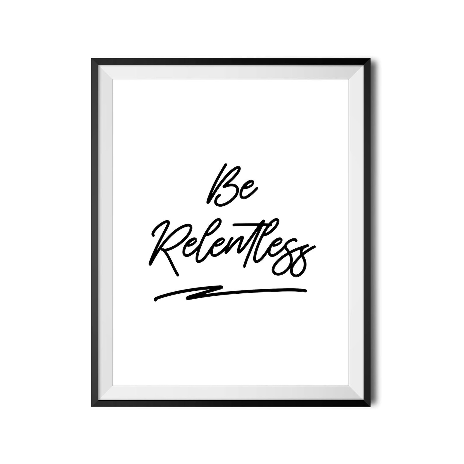 Be Relentless Print Motivational Poster Office Wall Art - Etsy
