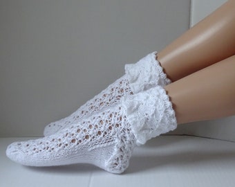 White Lace Socks - Etsy