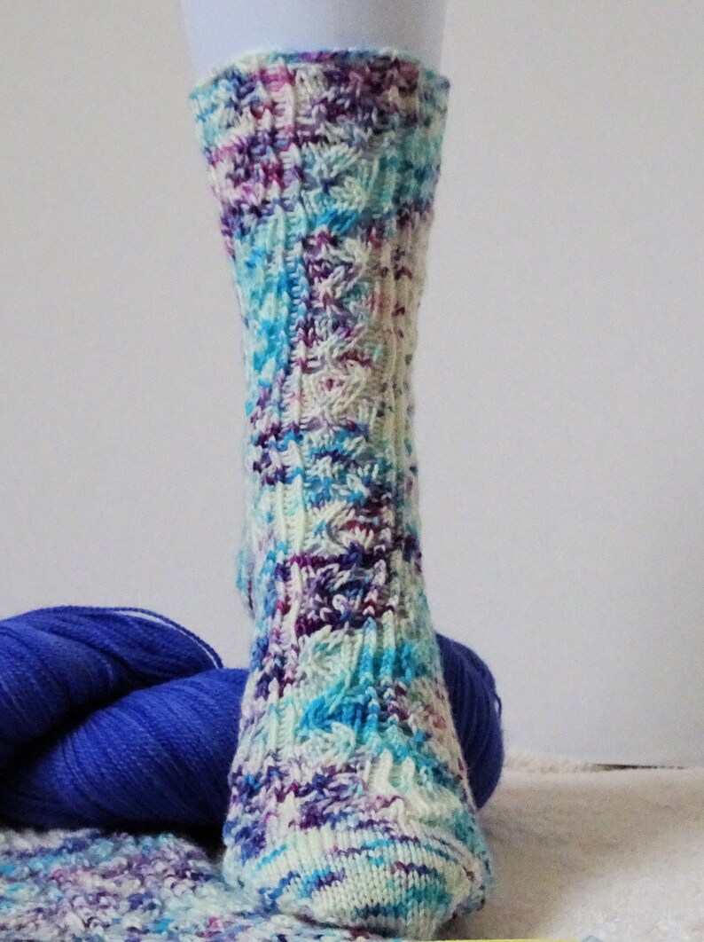 Splashes of Blue Ladies Patterned Socks - Etsy
