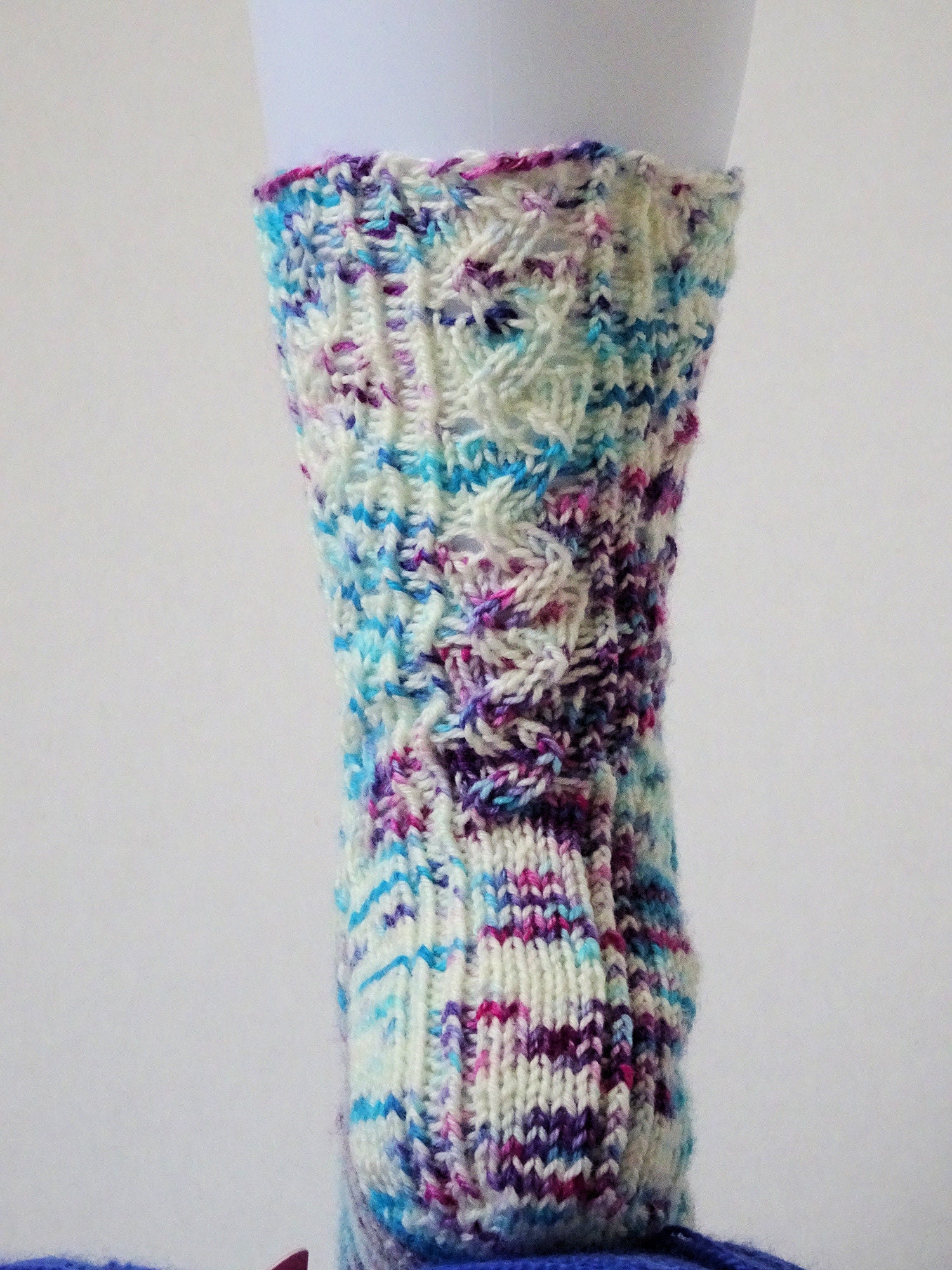 Splashes of Blue Ladies Patterned Socks - Etsy