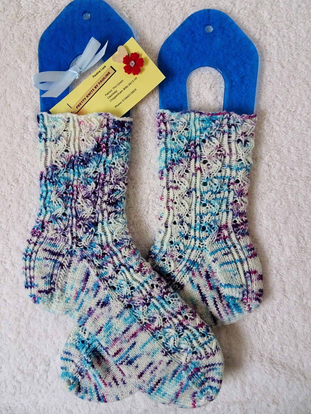Splashes of Blue Ladies Patterned Socks - Etsy