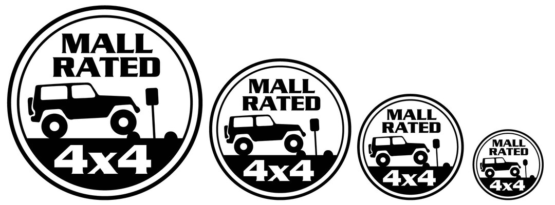 Mall Rated 4x4 Decal - Etsy