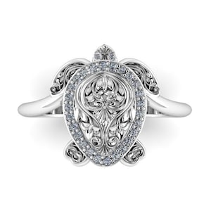HONU : Diamond Sea Turtle Ring | Power Animal Ring | Turtle Spirit ...