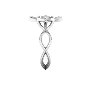 ELENTARI : Elvish Inspired Engagement Ring. Diamond Flower Ring. Unique ...