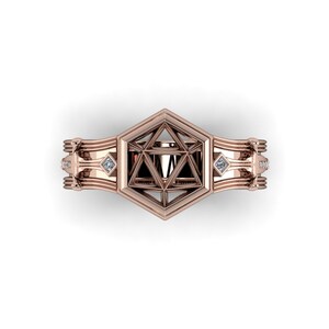 DIAMOND D20 - Sword & Stone: RPG Inspired Ring, Signet Ring, Wedding ...