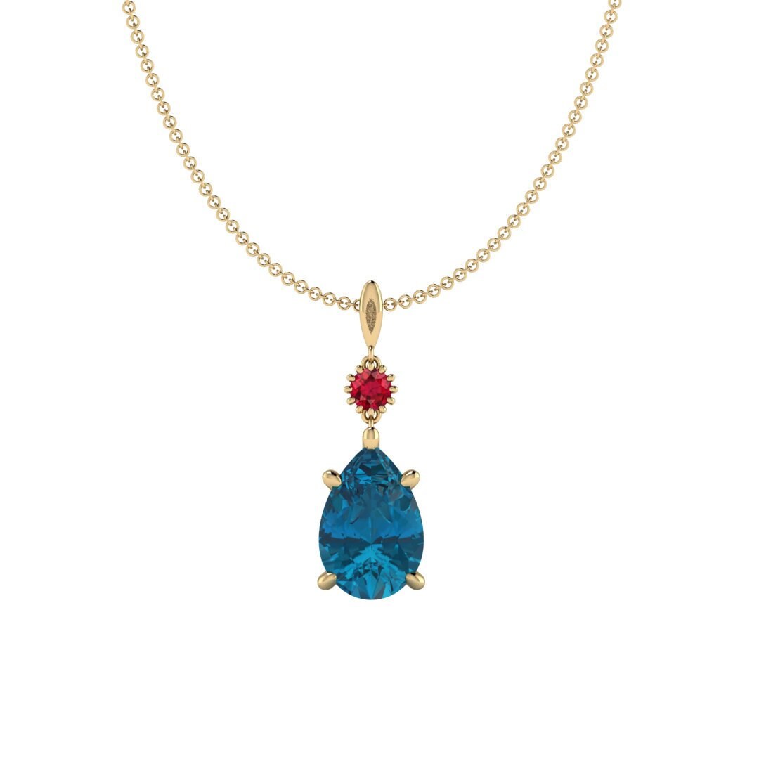 PENDRAGON'S PENDANT : Howl's Pendant | London Blue Topaz Teardrop ...