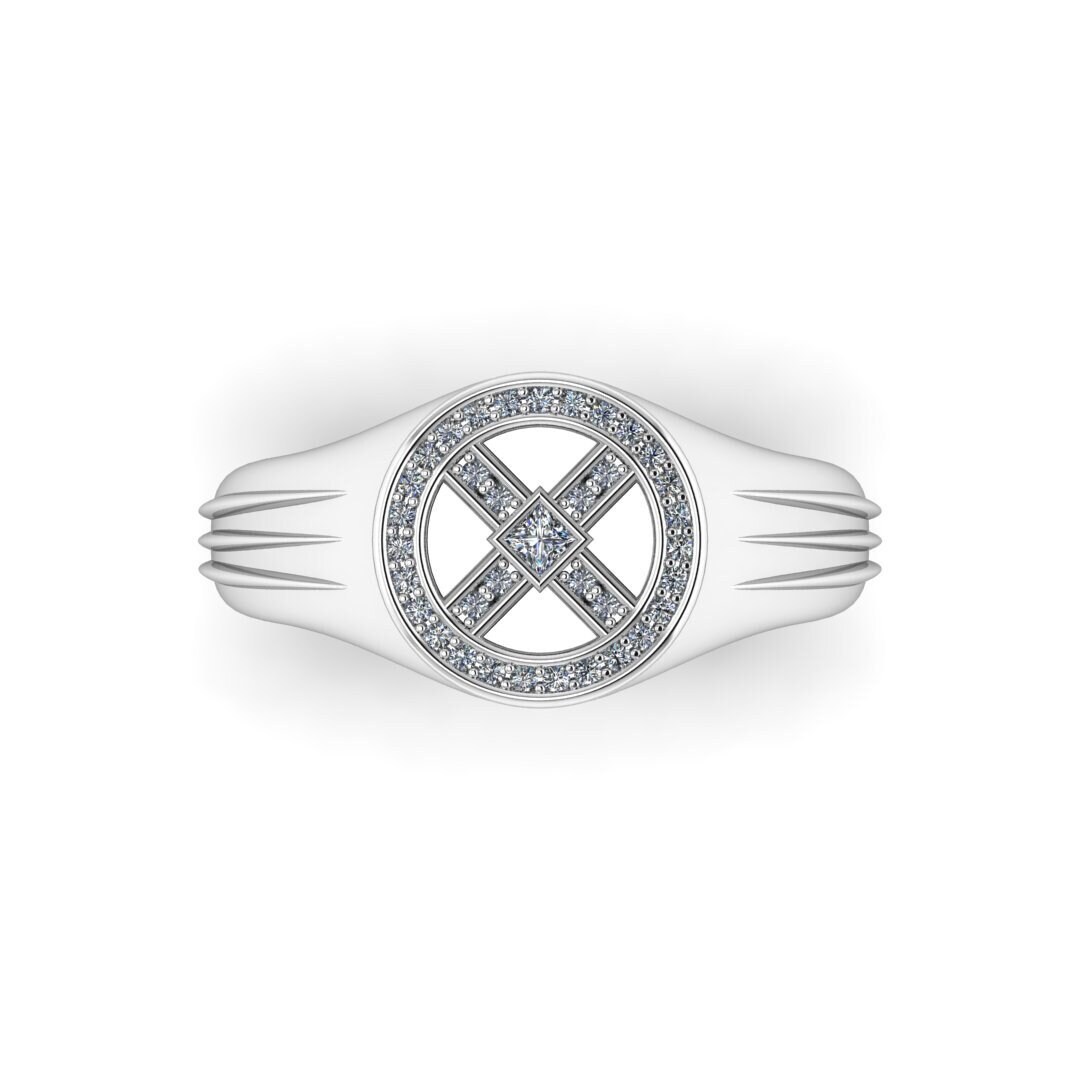 X : Superhero Signet Ring | Classic Comic Engagement Ring | Comicon ...