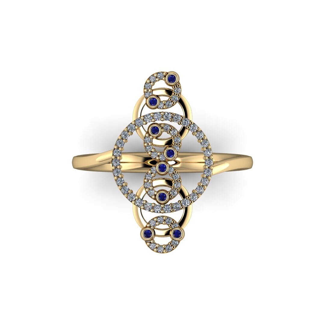 AIA : Futuristic Engagement Ring | Sci Fi Ring | Fantasy Diamond Ring ...