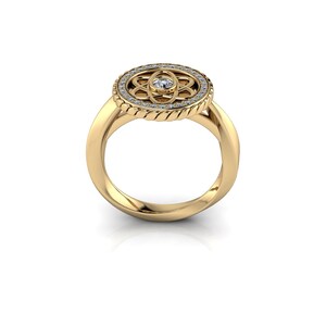 MINI ATOMIC LOVE : Atom Inspired Ring, Canadian Diamond Ring, Sciene ...