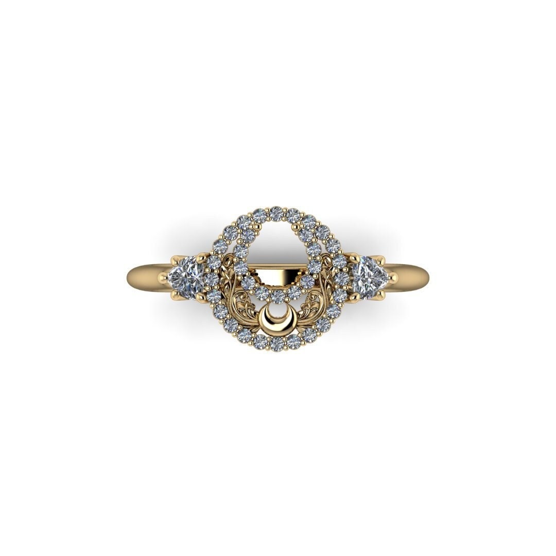 PRETTY MOON : Anime Inspired Moon and Heart Ring | Diamond Heart Ring ...