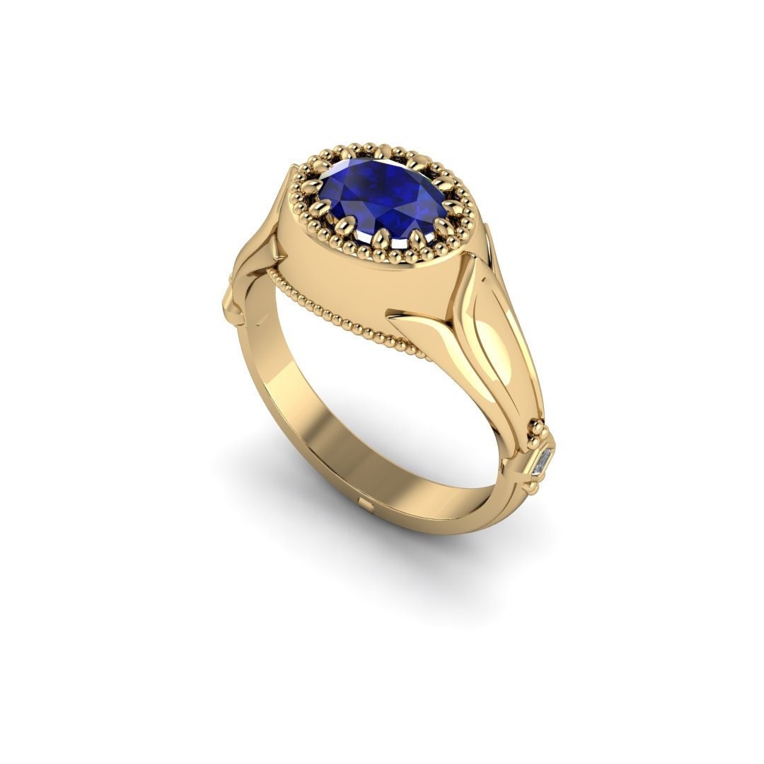 LUINË : Elvish Inspired Ring | Elven Ring | Sapphire Ring | Unisex Ring ...