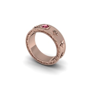 HOWL'S HEART : Anime Inspired Wedding Band | Ruby Engagement Ring ...