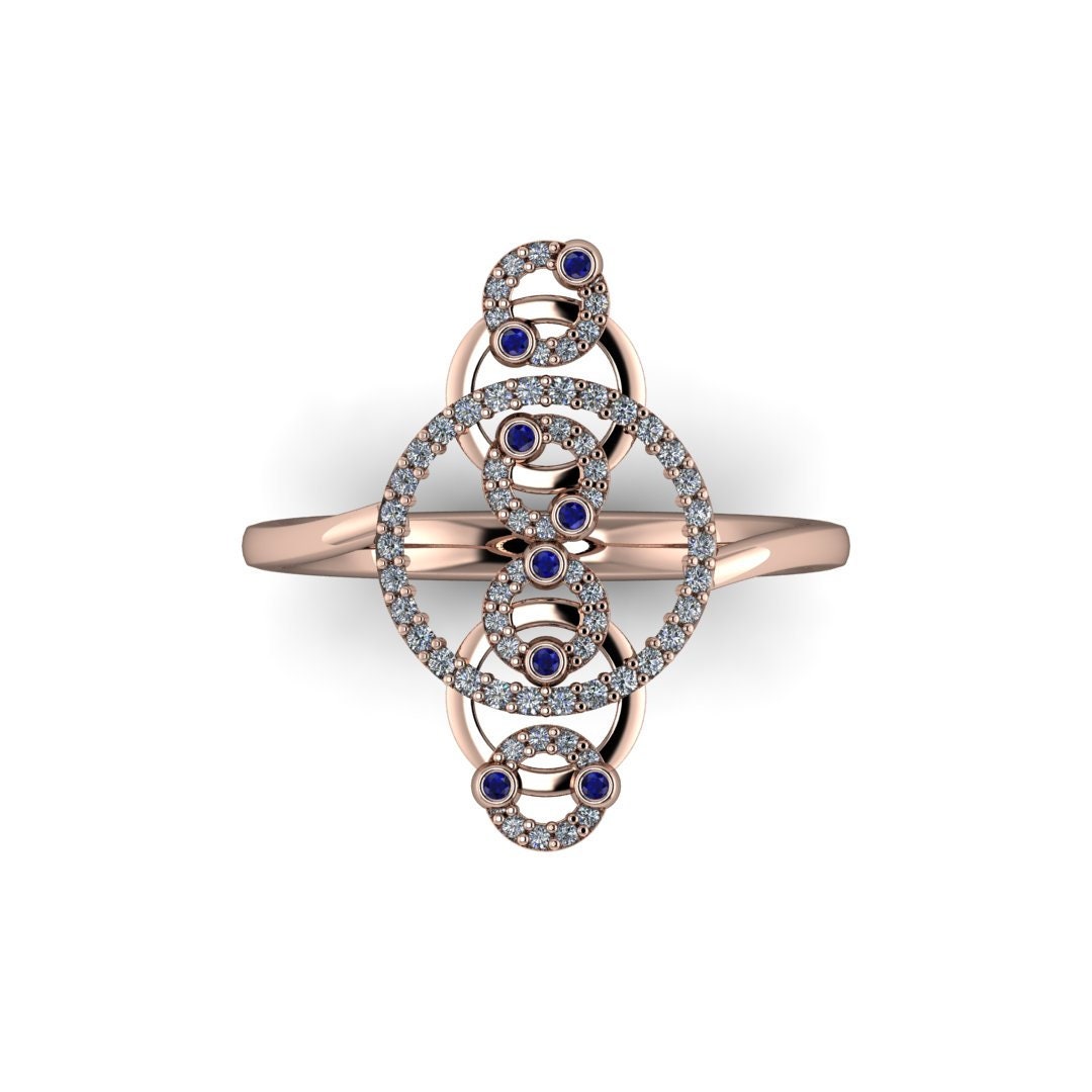 AIA : Futuristic Engagement Ring | Sci Fi Ring | Fantasy Diamond Ring ...