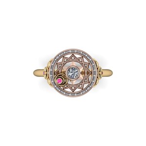 CHERRY BLOSSOM SIGIL : Anime Inspired Engagement Ring | Star Engagement ...
