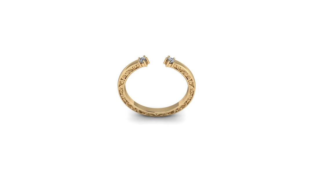BINARY STAR : Diamond Two Stone Ring, Negative Space Ring, Astronomy ...