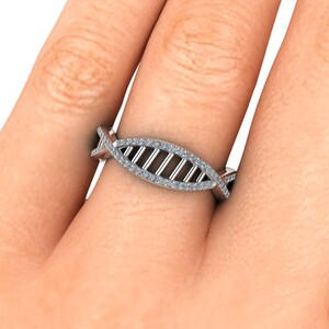 DIAMOND HELIX : DNA Inspired Ring, Sciene Themed Engagement Ring ...