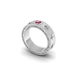 HOWL'S HEART : Anime Inspired Wedding Band | Ruby Engagement Ring ...